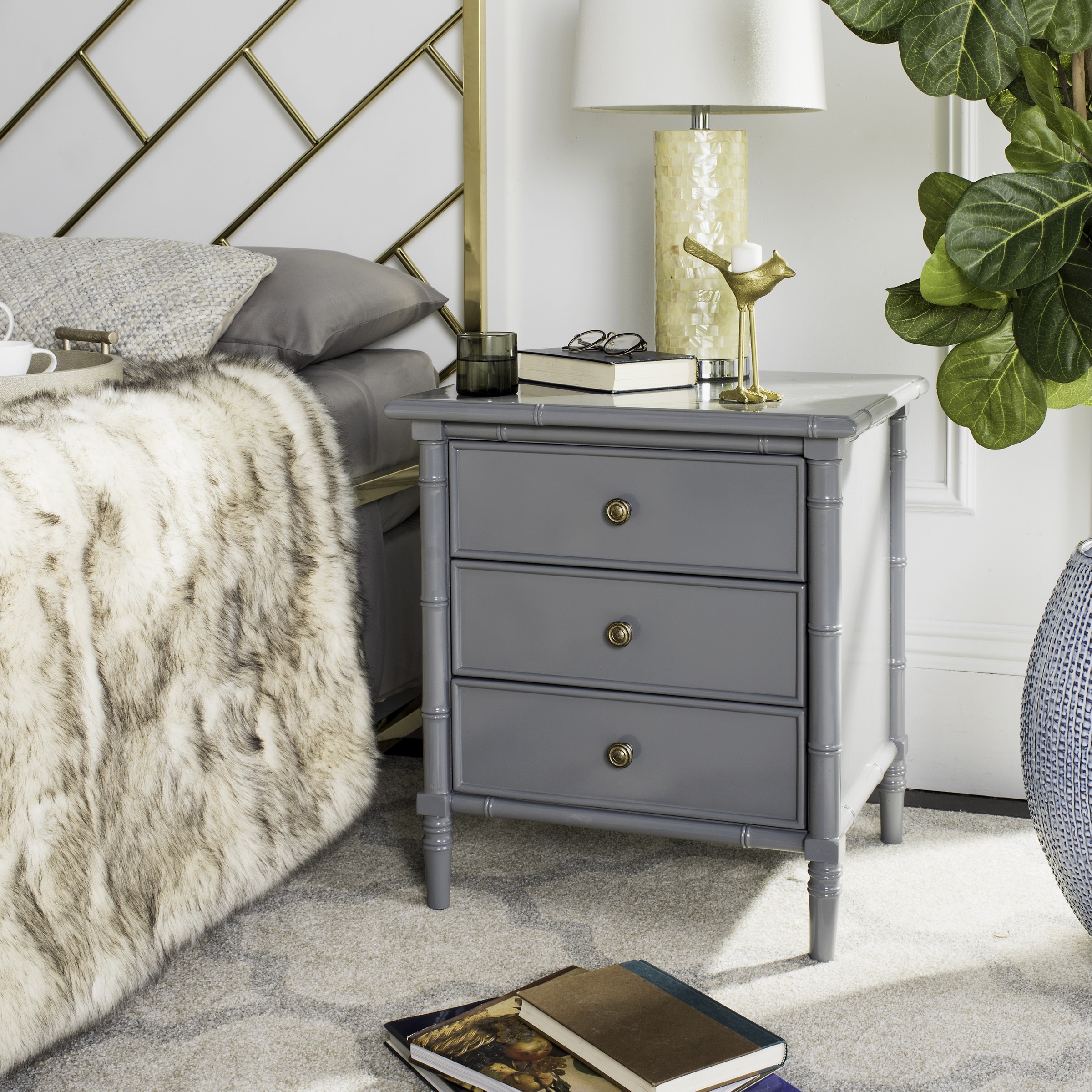 Safavieh Mina 3-Drawer Nightstand - 20029388 | HSN
