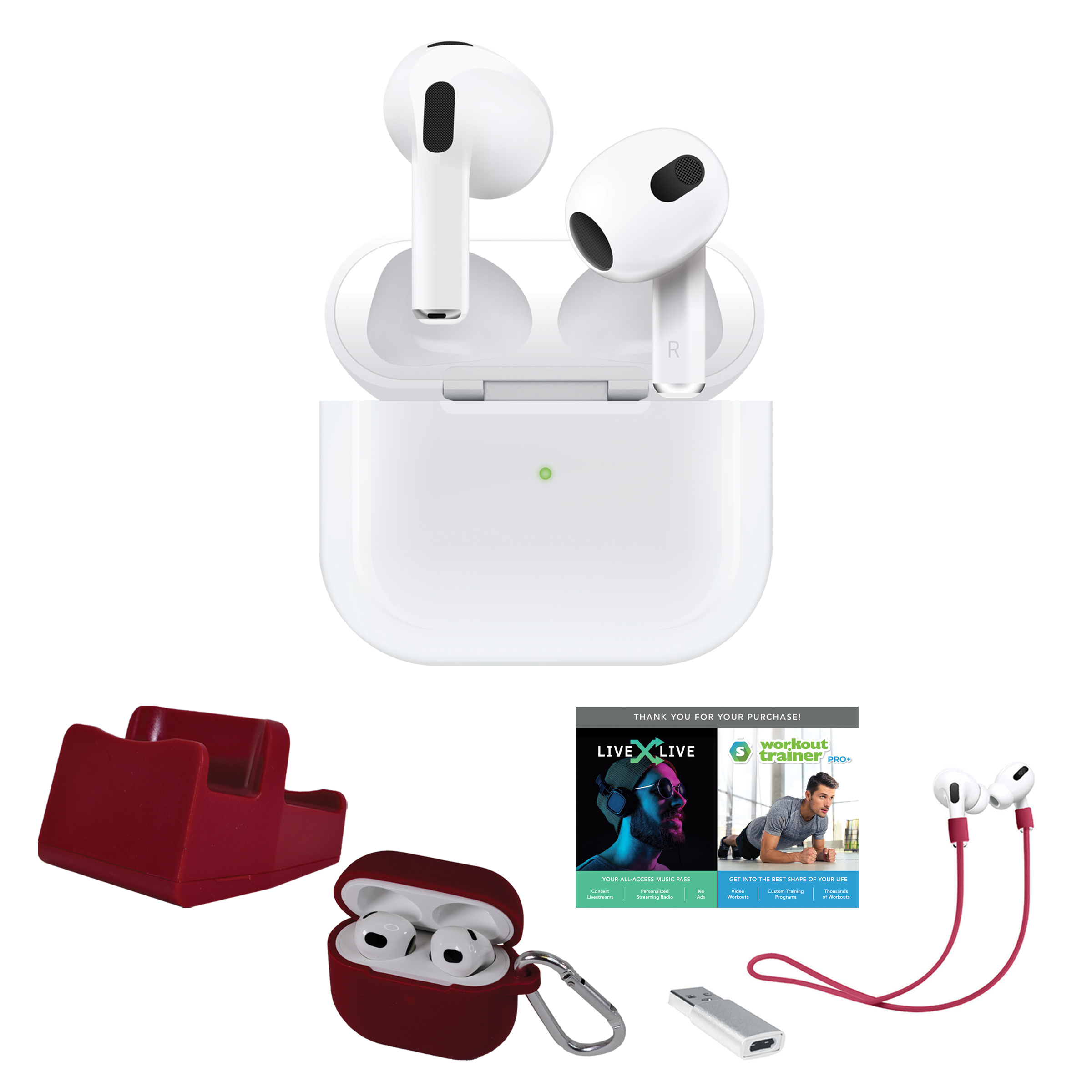 Apple AirPods 3rd Gen. MagSafe Earbuds w/Software Suite & Accessories ...