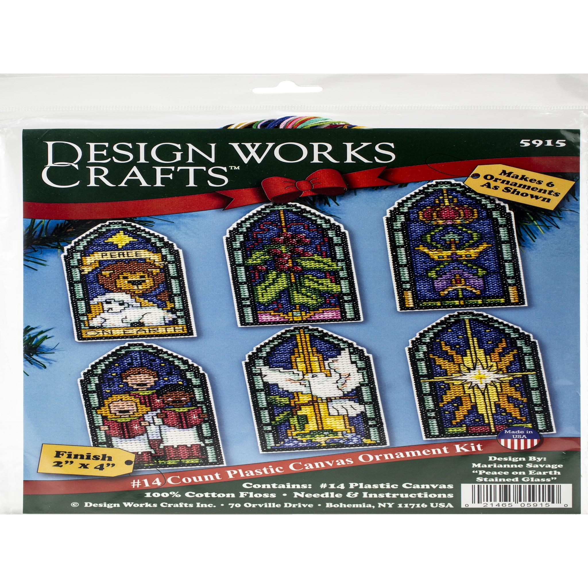 Design Works Plastic Canvas Ornament Kit 2"X4" - Peace On Earth ...