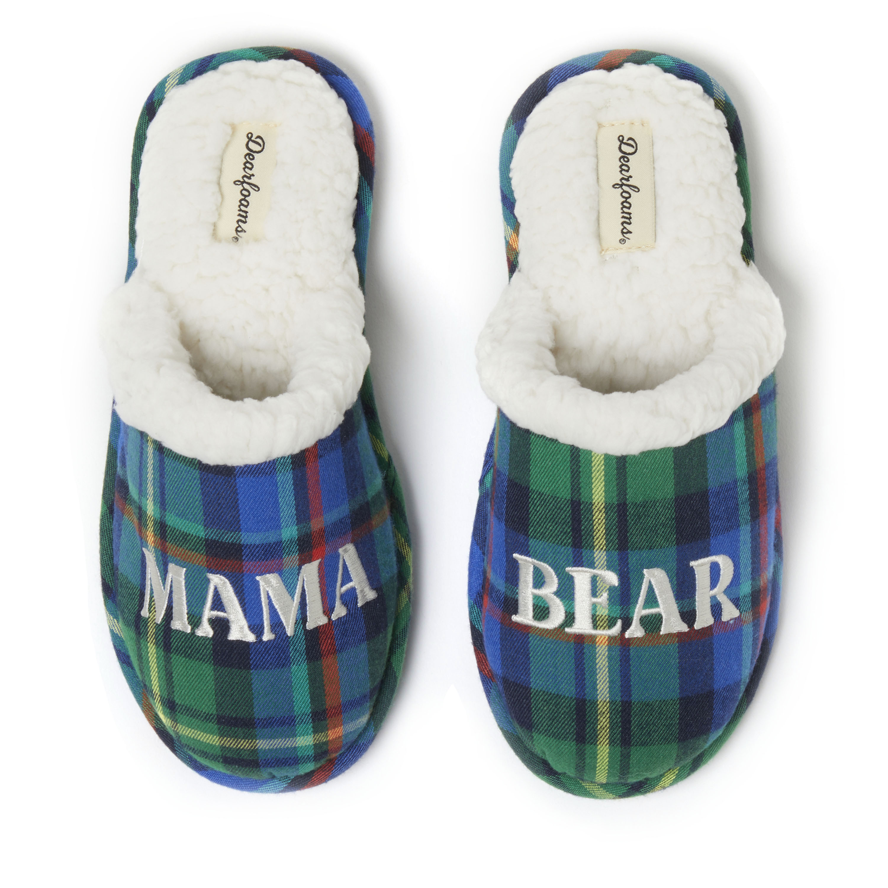Dearfoams Women's Mama Bear Matching Christmas Slippers | HSN