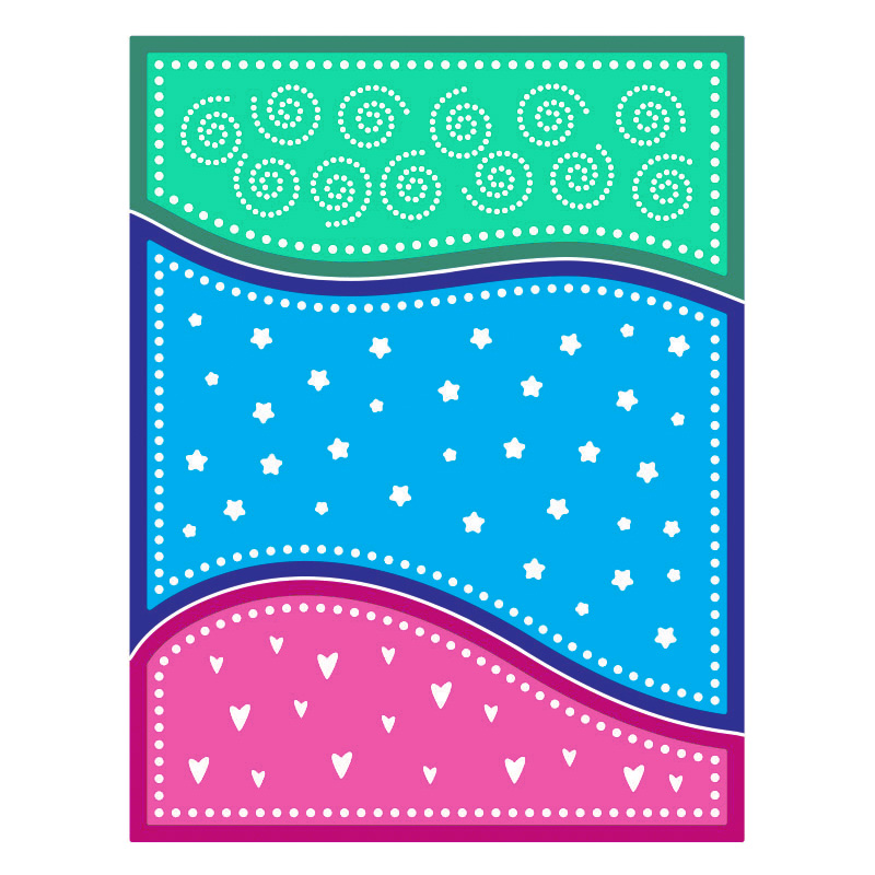 A2 Tri-Background Die Set | HSN