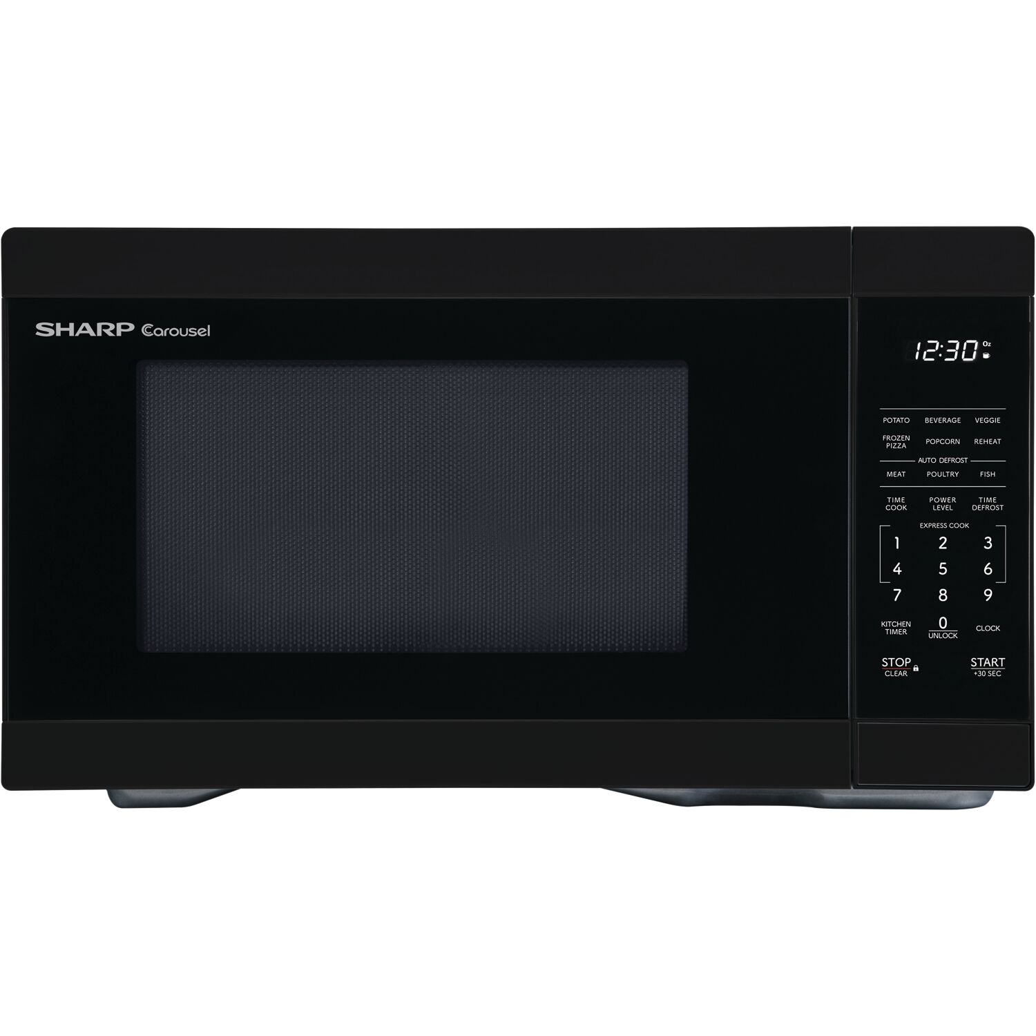 Sharp 1.1 Cubic Foot Black Countertop Microwave Oven | HSN