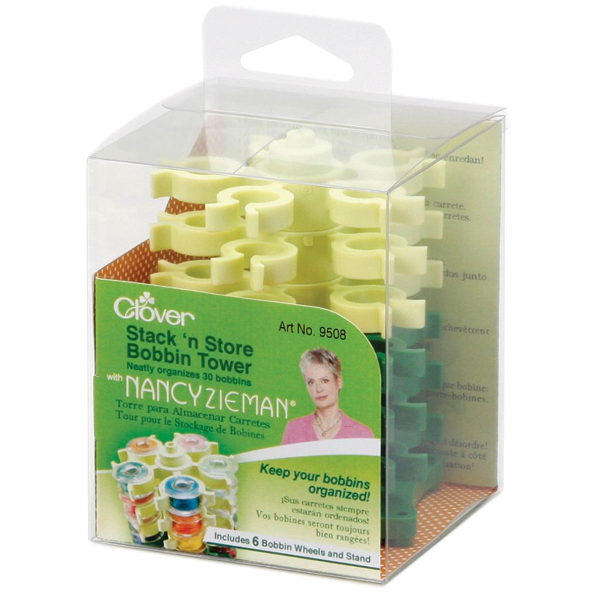 Clover Stack 'n Store Bobbin Tower W/Nancy Zieman - 3.5X3.75 | HSN
