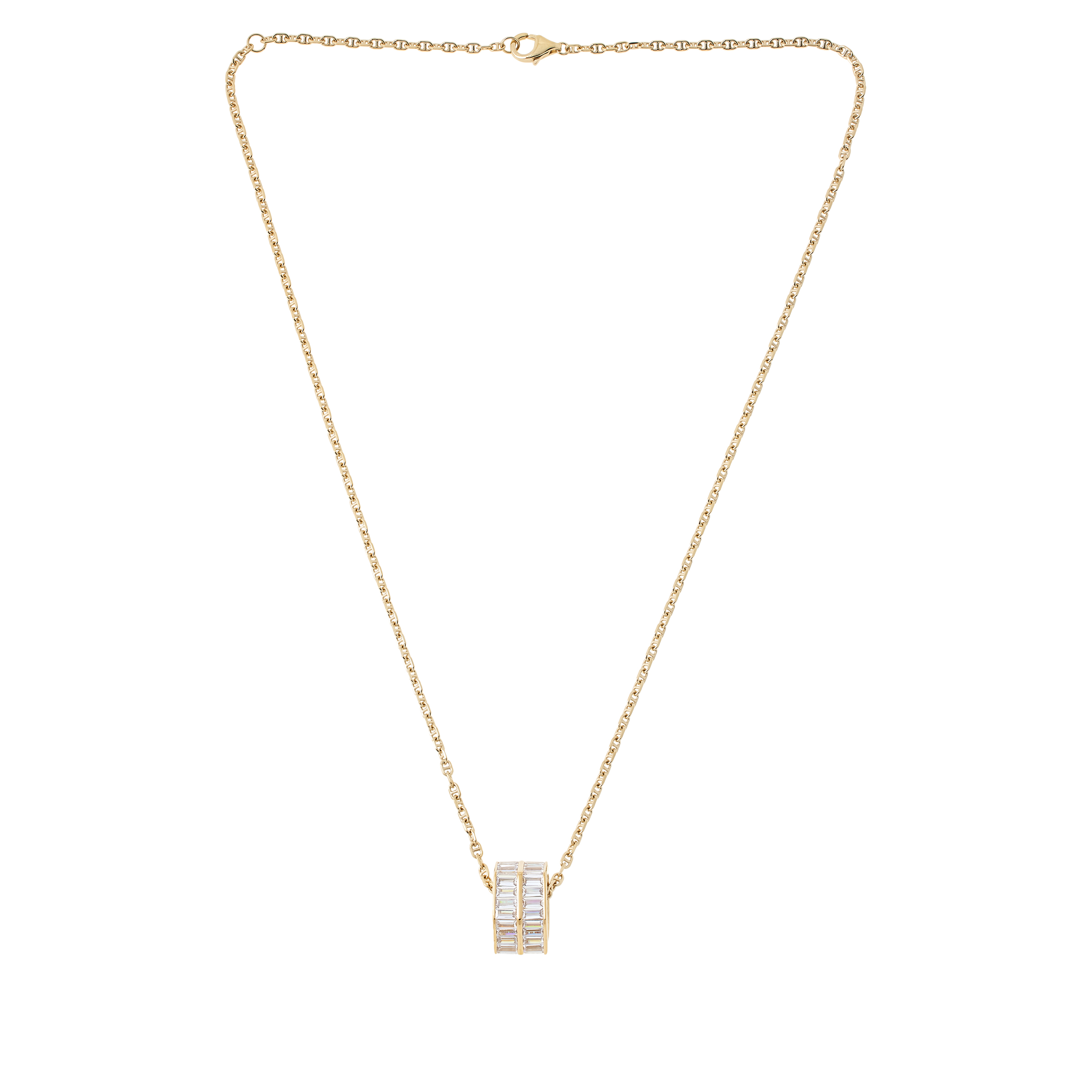 Radiance by Absolute™ Hexagon-Design Baguette Pendant with Chain ...