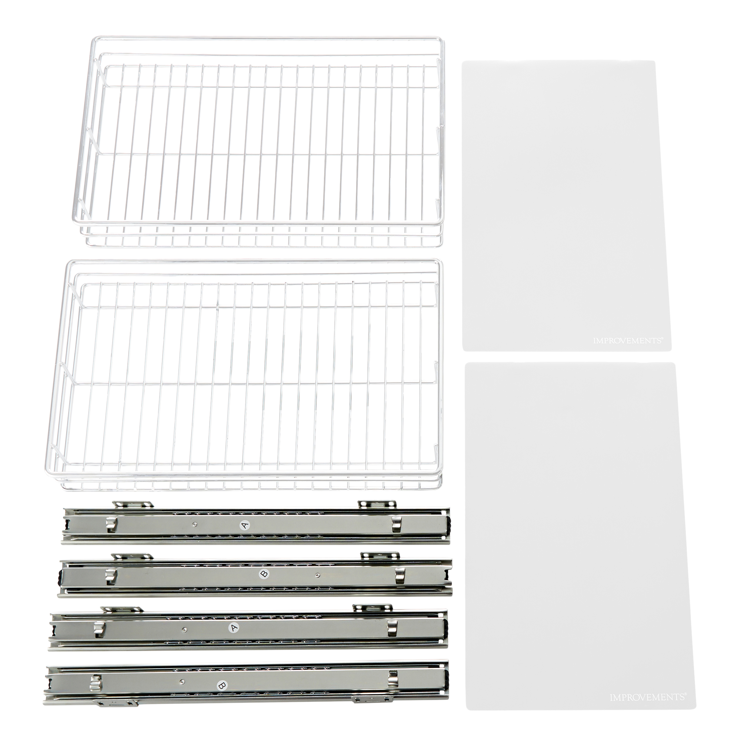 Improvements Set of 2 Metal Sliding Shelves with Liner | HSN