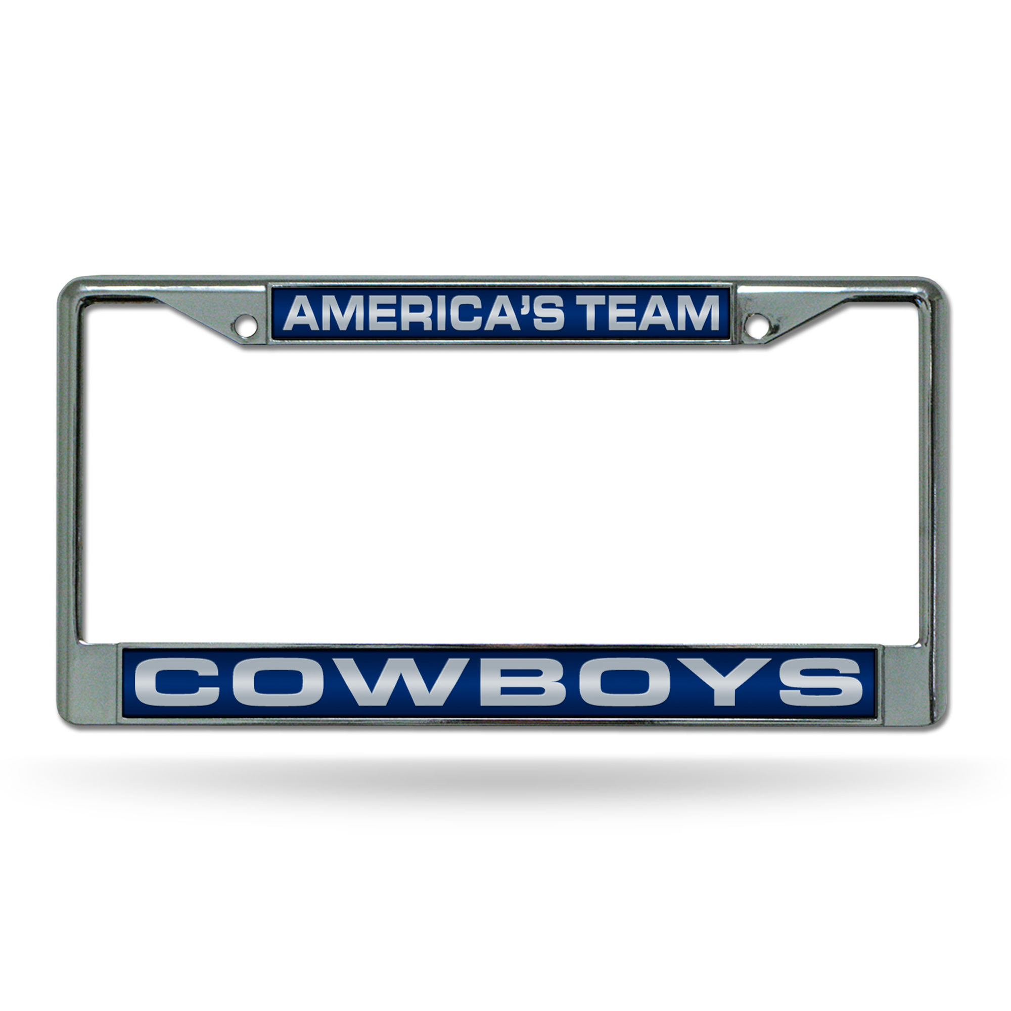 Officially Licensed NFL "America's Team" Laser-Cut Chrome License Plate ...