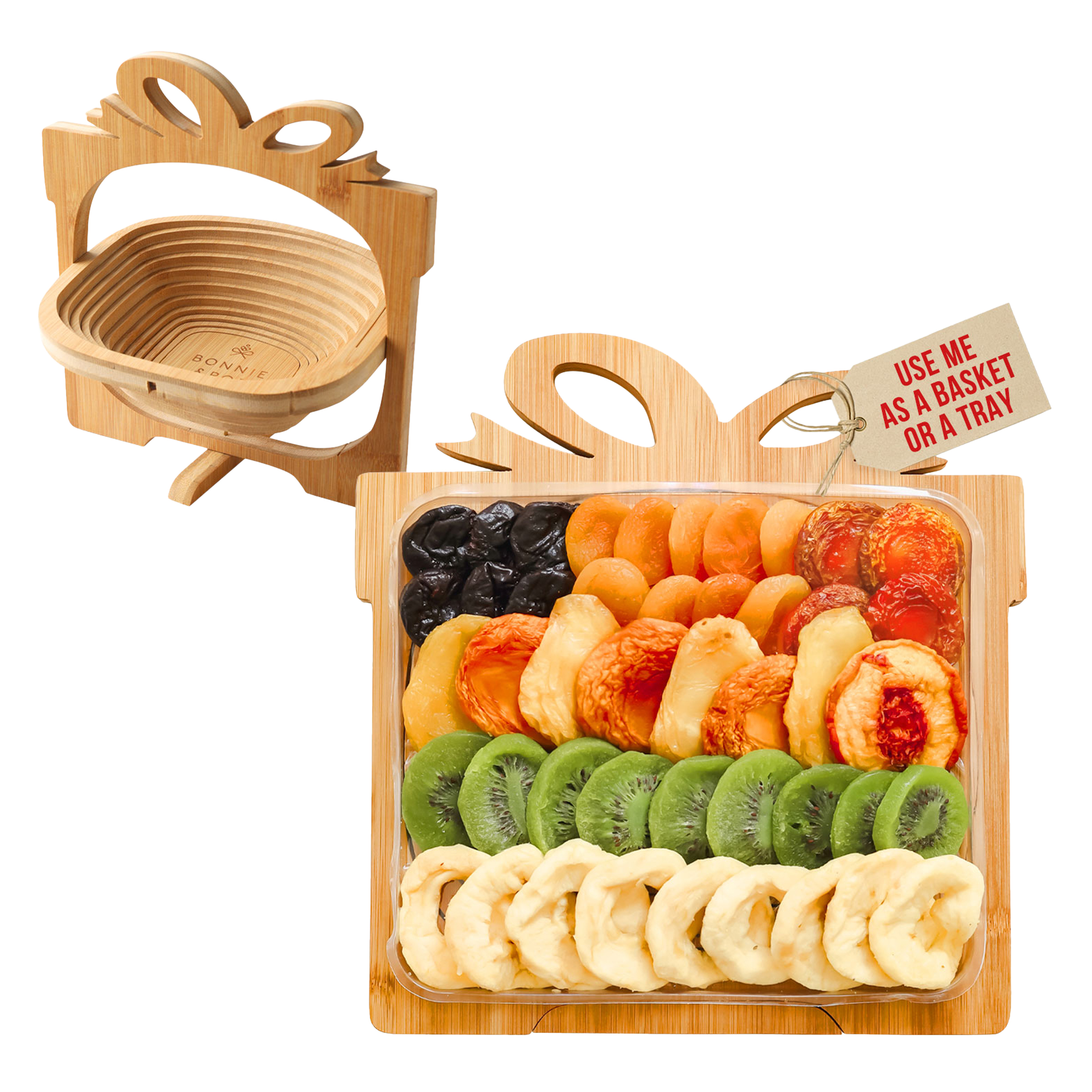 Bonnie & Pop Tray Gift Basket With Dried Fruit | HSN