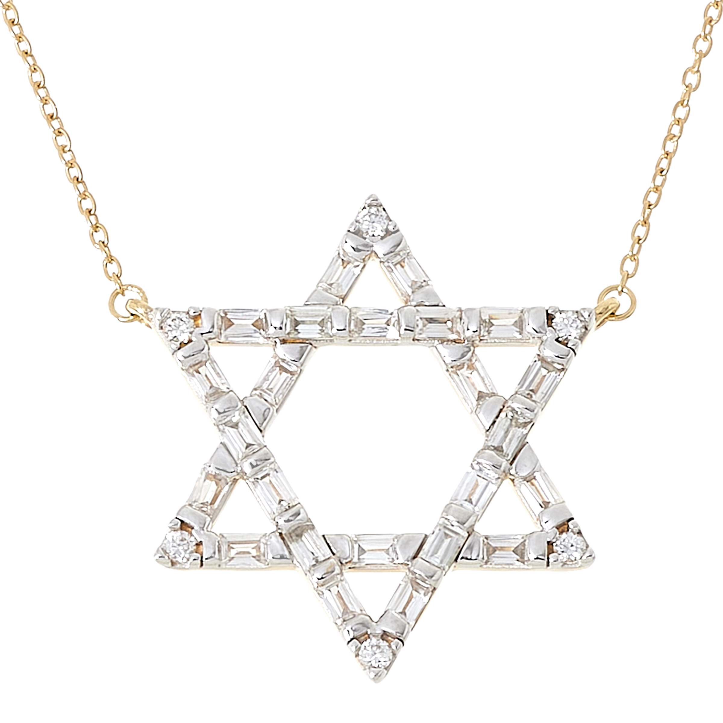 "As Is" Rarities White Zircon Star of David Gold-Plated Necklace | HSN
