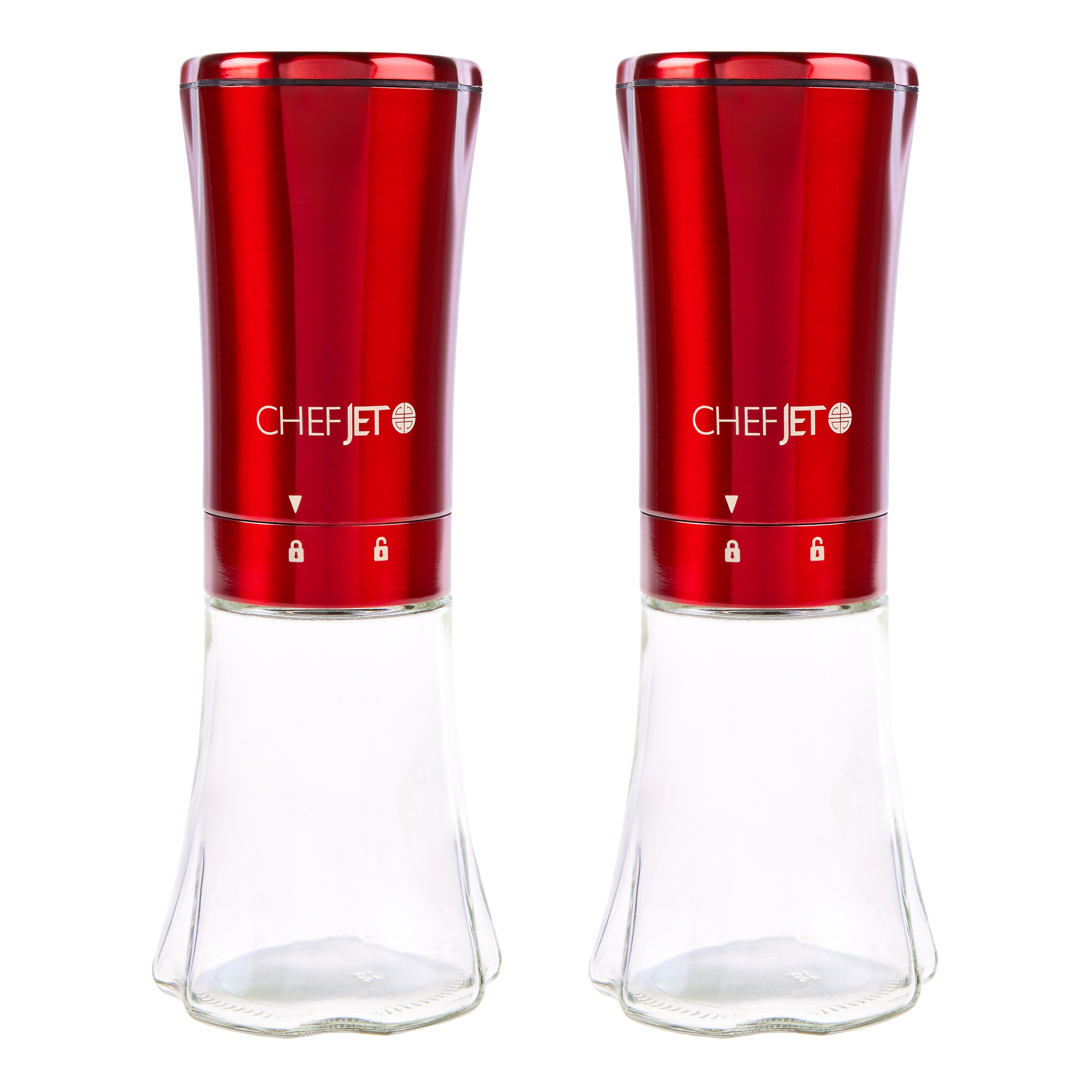 Chef Jet 2-pack Electric Gravity Spice Mills with Glass Chambers | HSN