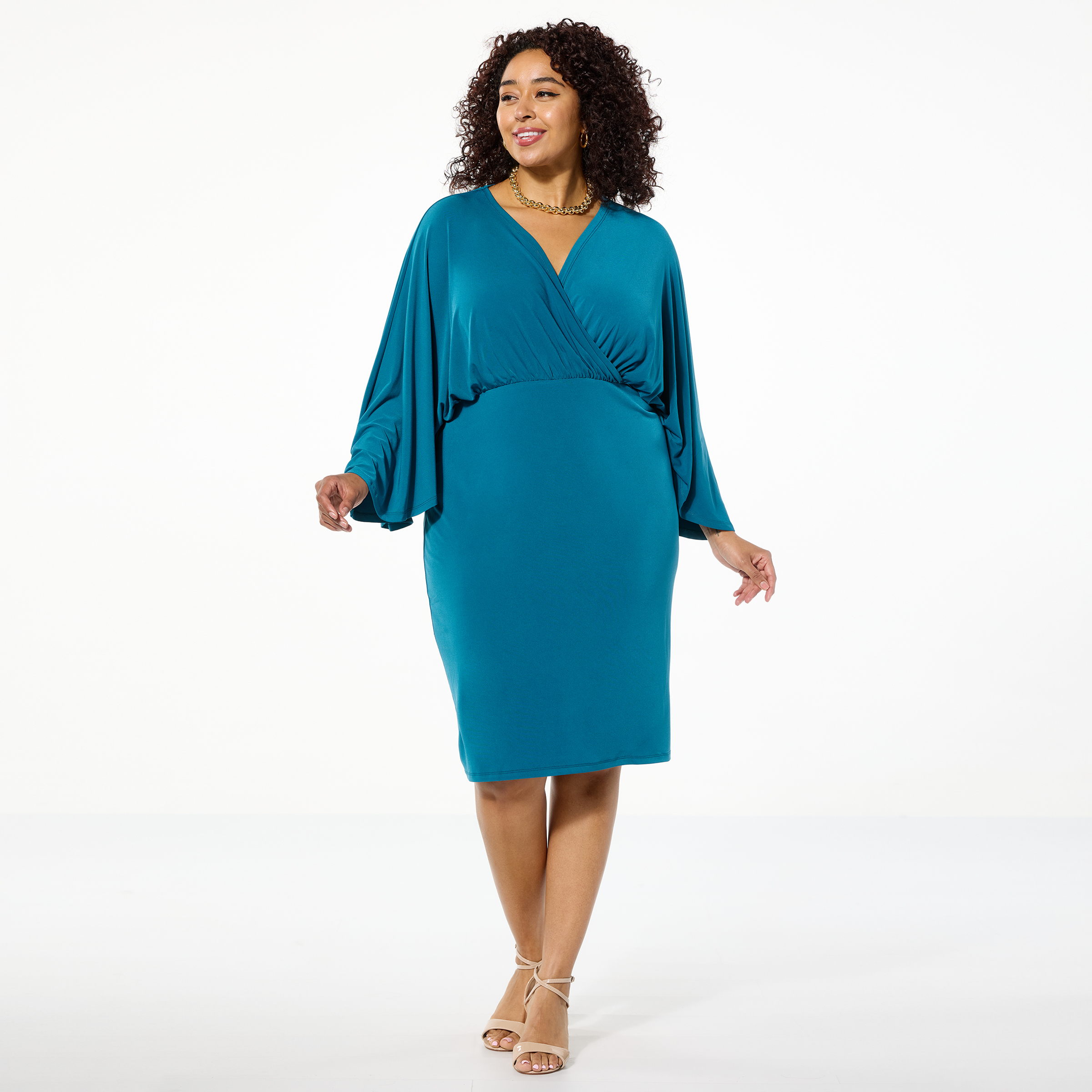 "As Is" Colleen Lopez Batwing-Sleeve Knit Dress - 23161242 | HSN