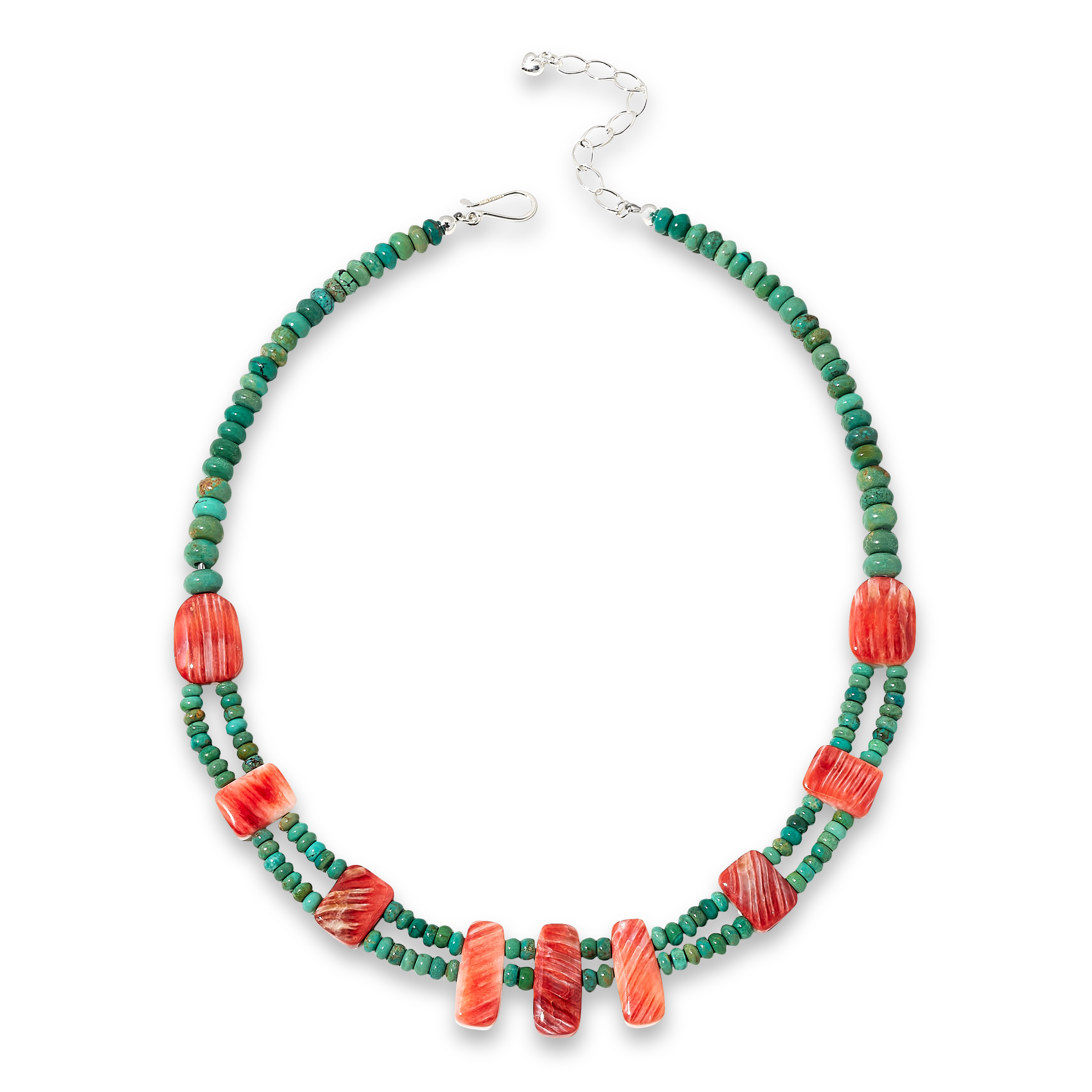 Jay King Azure Peaks Turquoise and Spiny Oyster Shell Necklace ...