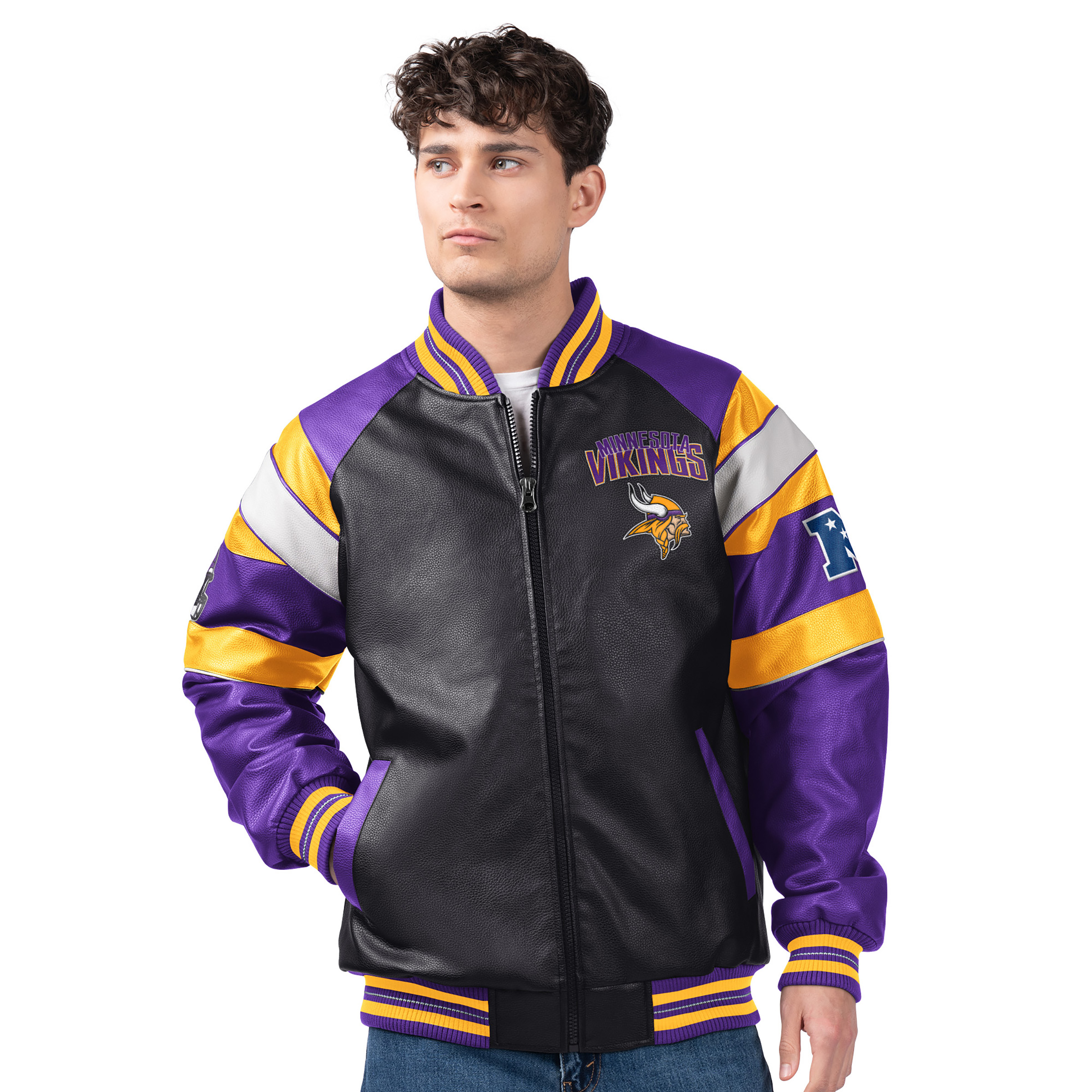 Officially Licensed NFL by Carl Banks Faux Leather Jacket - 10093517 | HSN