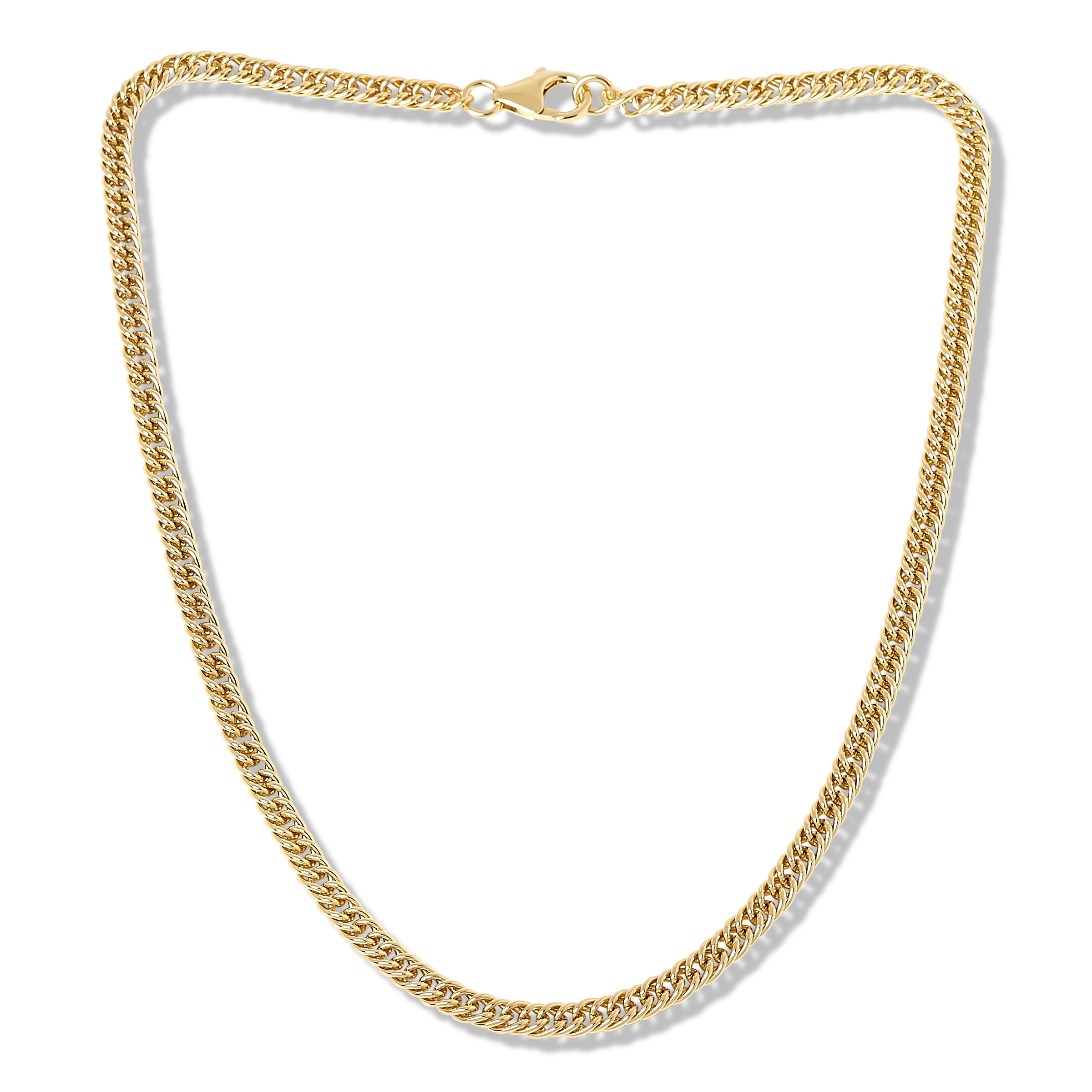 "As Is" Bellezza 18" Bronze Polished Double Curb-Link Chain Necklace | HSN