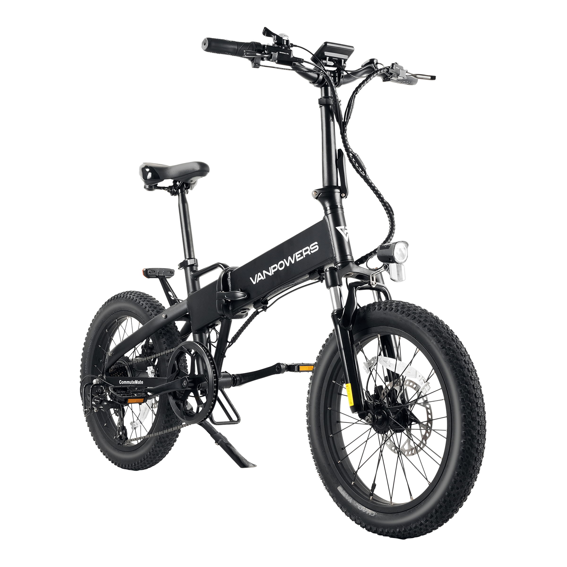 Vanpowers 750W Folding 48V E-Bike w/4"LCD Display & Integrated Battery ...