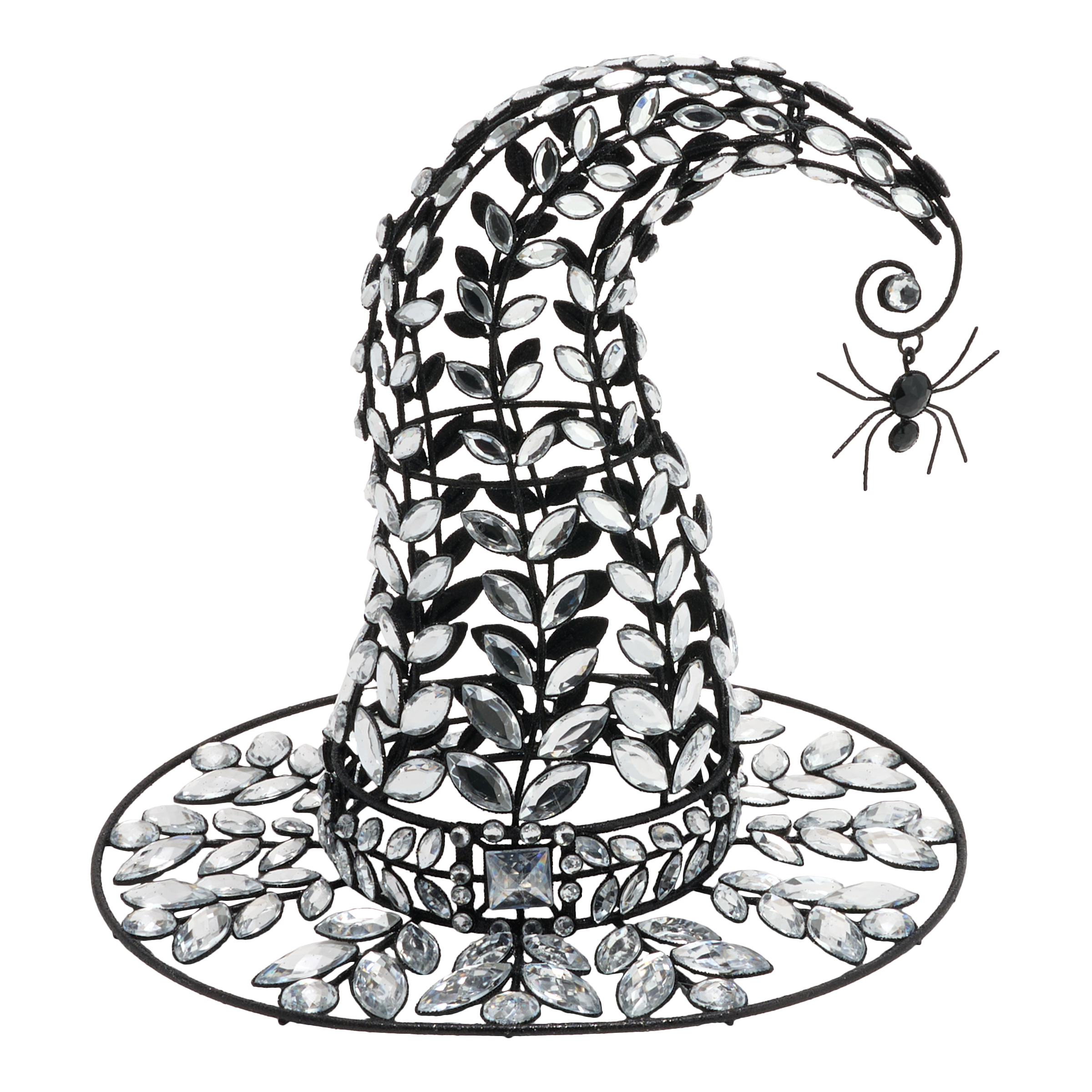 august & leo 10" Jeweled Witch Hat w/Dangling Spider | HSN