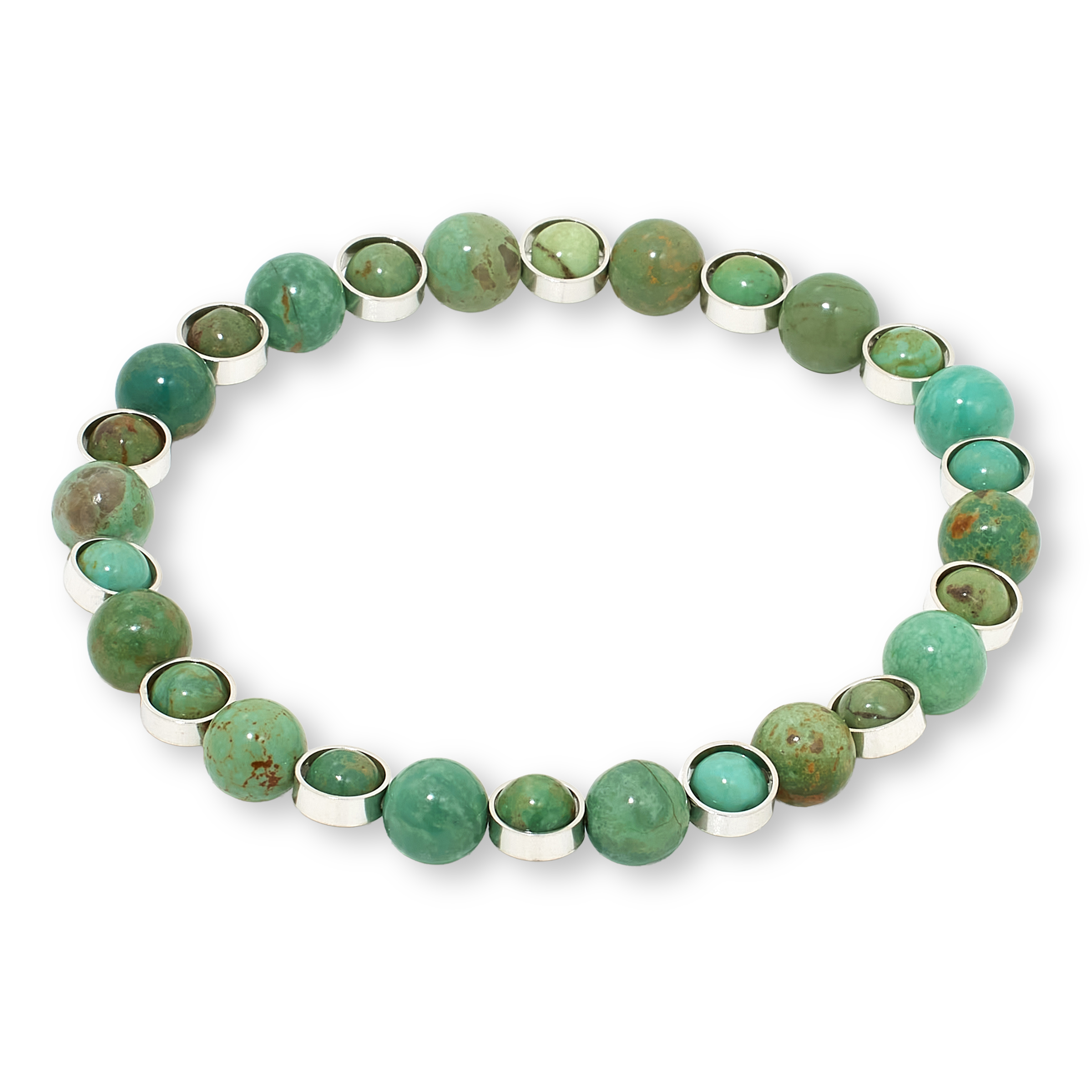 Jay King Sterling Silver Alicia Turquoise Bead Stretch Bracelet | HSN