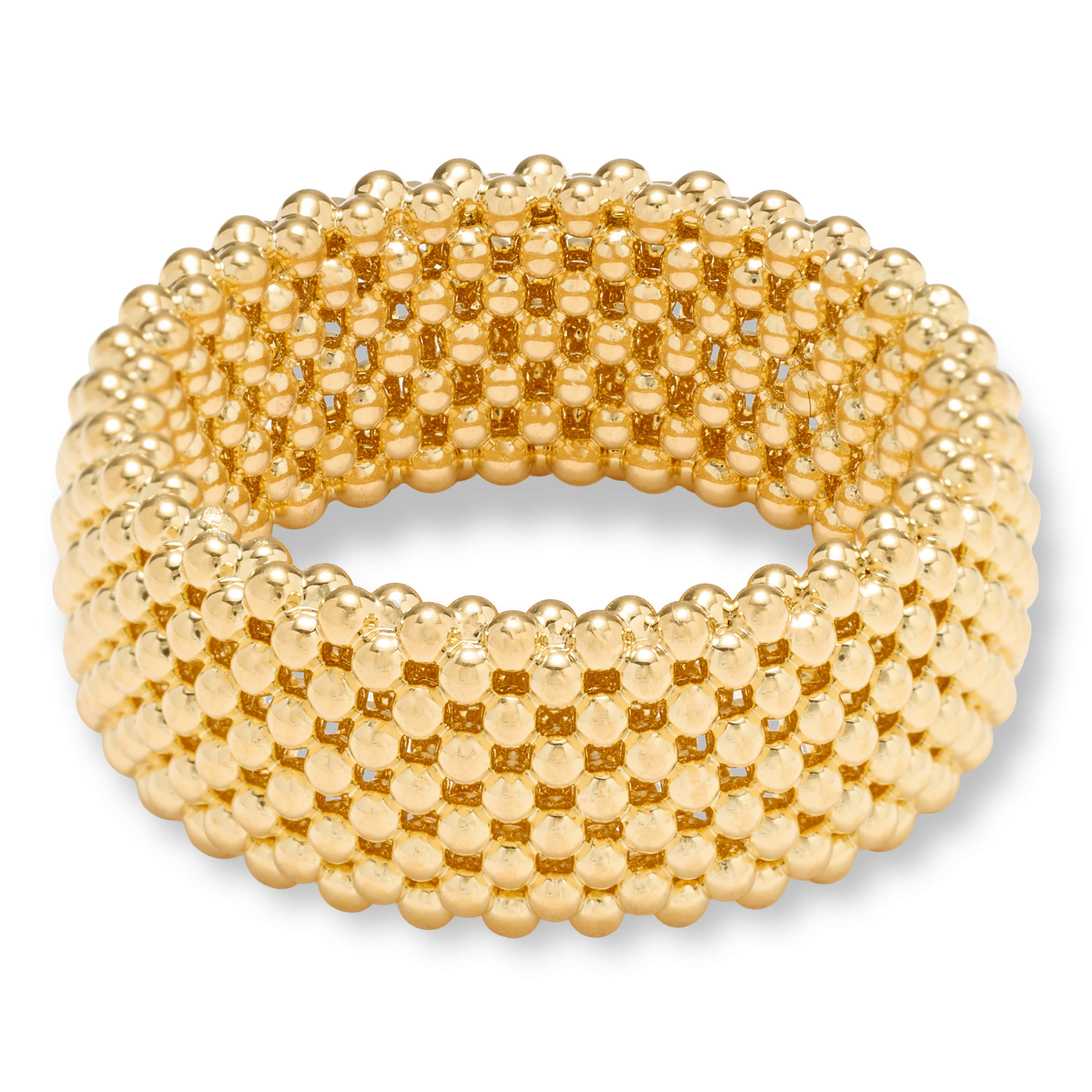 Soave Oro 14K Gold Electroform Popcorn-Style Wide Band Ring | HSN