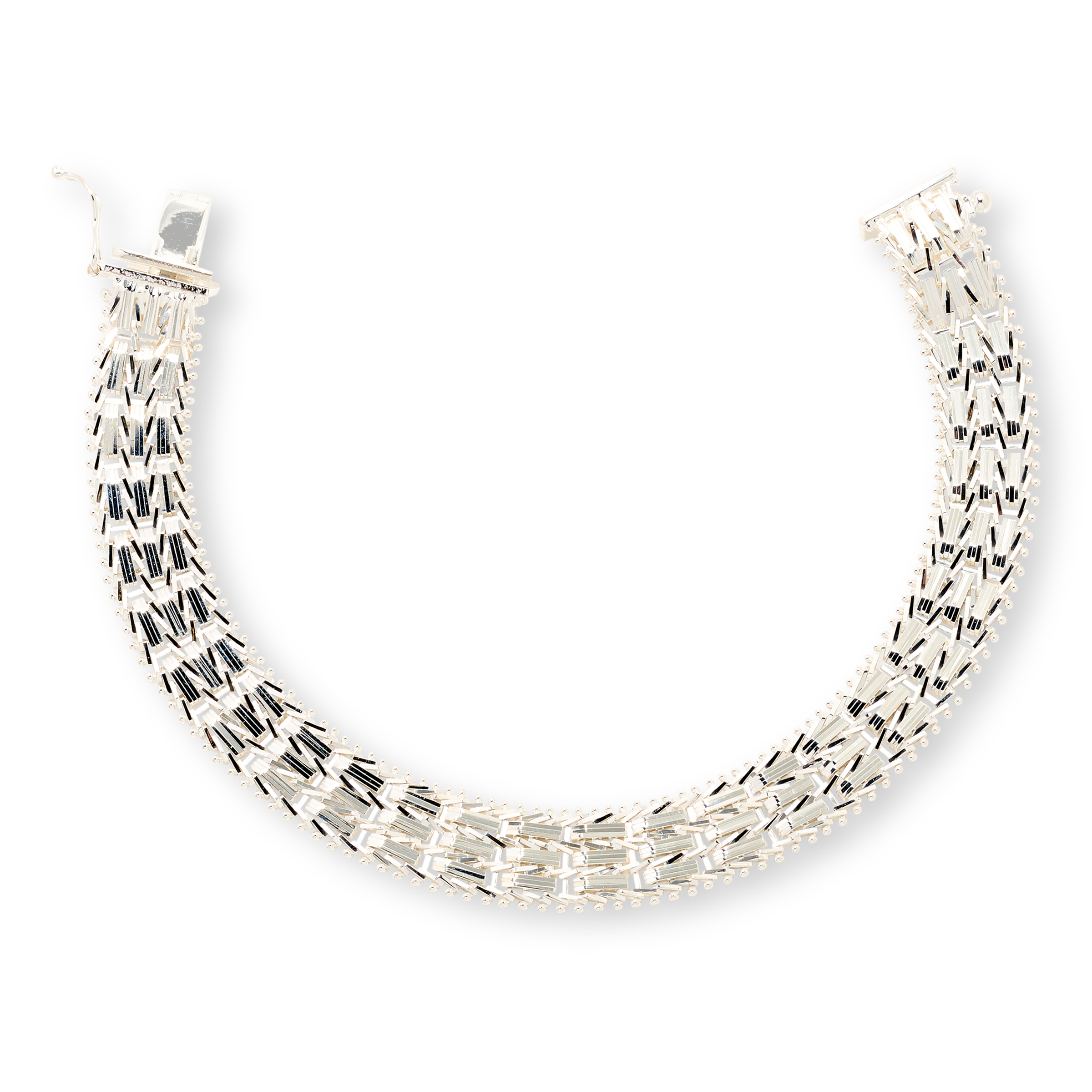 Imperial Silver Sterling Silver Diamond-Cut 7/16 Mirror Chain Bracelet ...