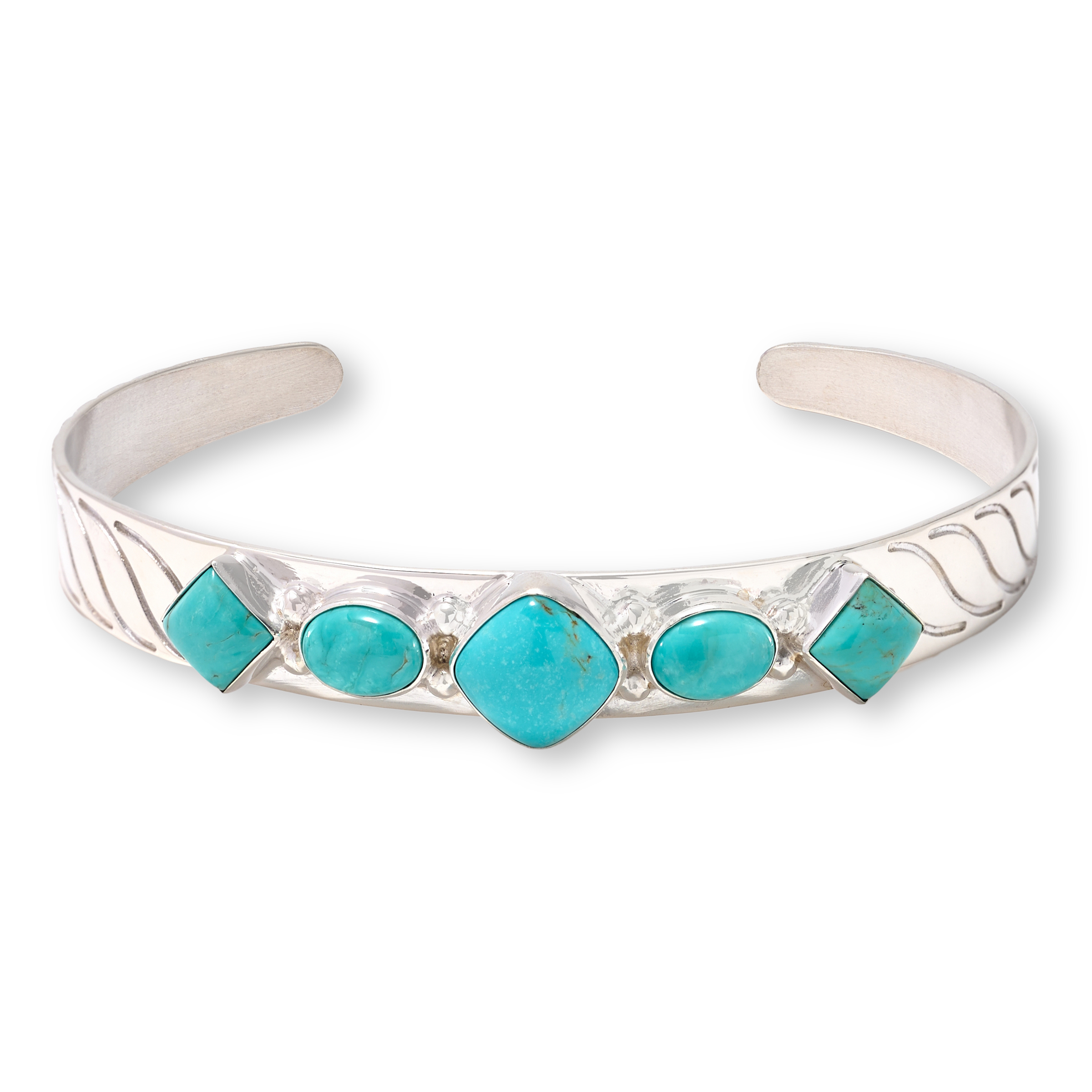 Jay King Gallery Collection Multi-Stone Baja Turquoise Cuff Bracelet | HSN