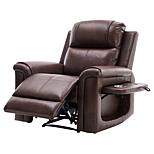 Lifesmart Faux Leather Power Recliner with Heat & Massage | HSN