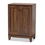 Wholesale Interiors Nissa Wood 2-Door Shoe Storage Cabinet | HSN