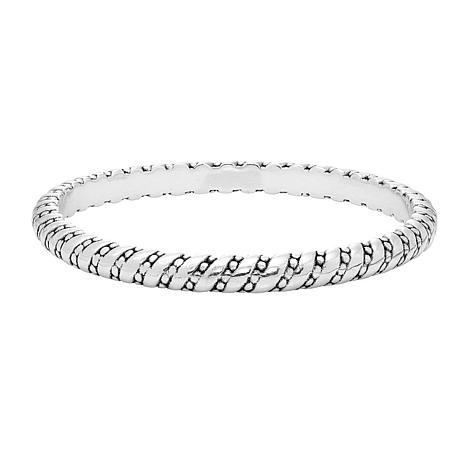 A&M Sterling Silver Bali Bangle Bracelet - 20471511 | HSN