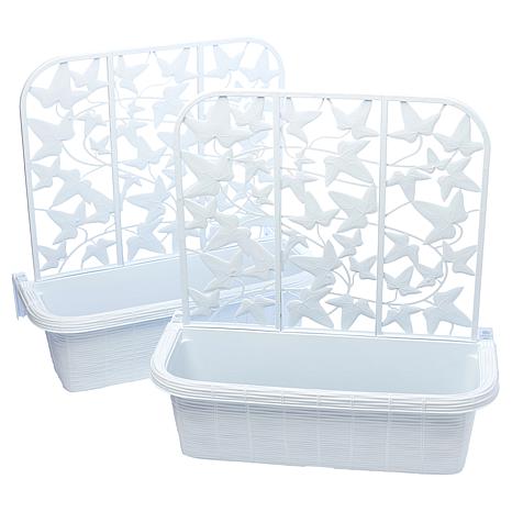 Apollo Adjustable Railing Planter - Set of 2 | HSN