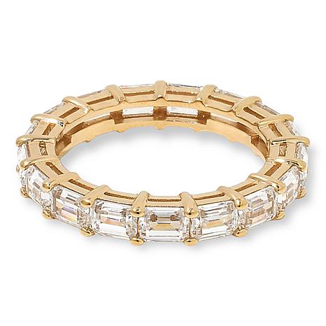 "As Is" Radiance by Absolute™ Sim. Diamond Emerald Cut Infinity Ring | HSN