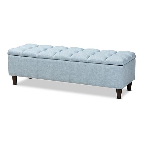 Brette Fabric Upholstered Storage Bench Ottoman - 9903684 | HSN
