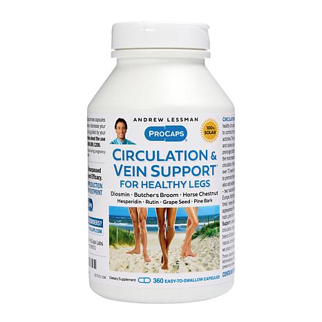 Circulation and Vein Support for Healthy Legs - 360 Capsules - 9400387 ...
