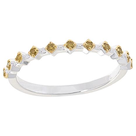 Colleen Lopez .11ctw Colored Diamond Stackable Band Ring - 22653308 | HSN