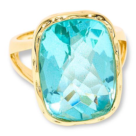 Connie Craig Carroll Jewelry Blue Quartz Solitaire Ring | HSN
