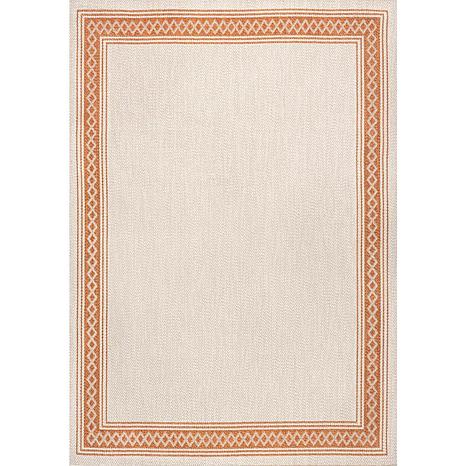 JONATHAN Y Lucia Classic Diamond Border Indoor/Outdoor 5' x 8' Rug ...