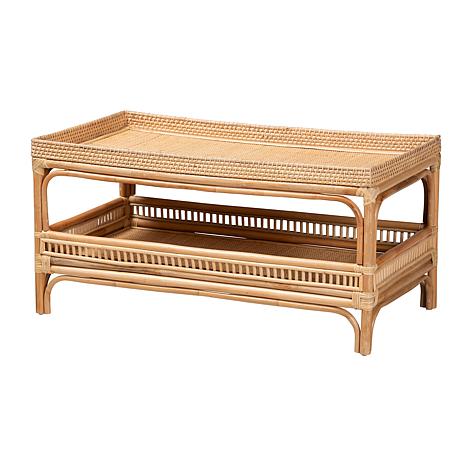 Lombok Natural Rattan Coffee Table 39.8" W x 22.8" D x 19.7" H | HSN