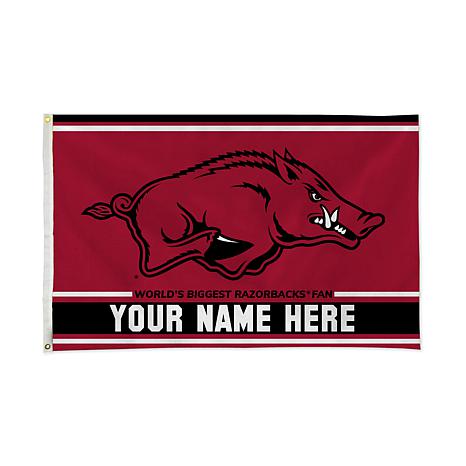 Officially Licensed NCAA Arkansas Razorbacks Personalized Banner Flag ...