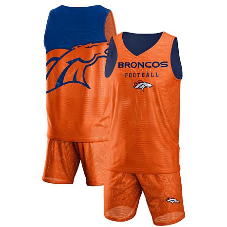 Officially Licensed NFL Men's FOCO Orange Mesh V-Neck Set - Broncos ...