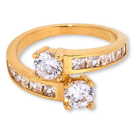 Radiance by Absolute™ x Katharine McPhee Princess & Round Bypass Ring ...