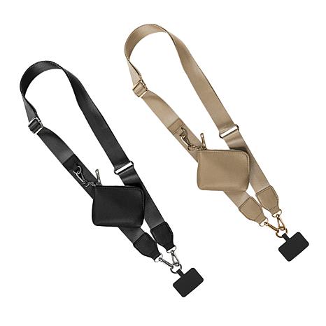 Rebecca Faith Set of 2 Clip & Call Phone Straps w/Pouches - 23334604 | HSN