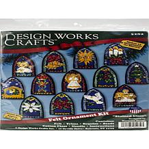 Design Works Felt Ornament Applique Kit Set Of 13 - Joyful Santa ...