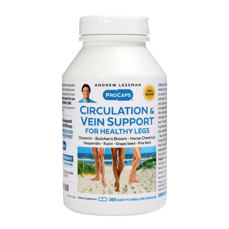Circulation and Vein Support for Healthy Legs - 360 Capsules - 9400387 ...