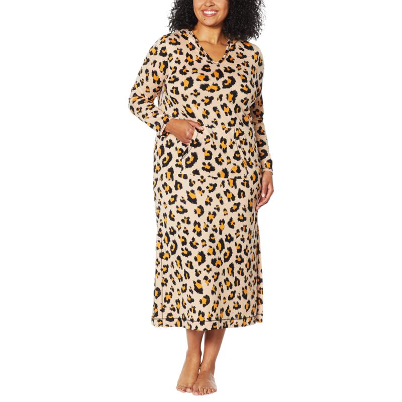 Comfort Code Brushed Ultra Knit Long-Sleeve Hooded Lounger - 9647185 | HSN