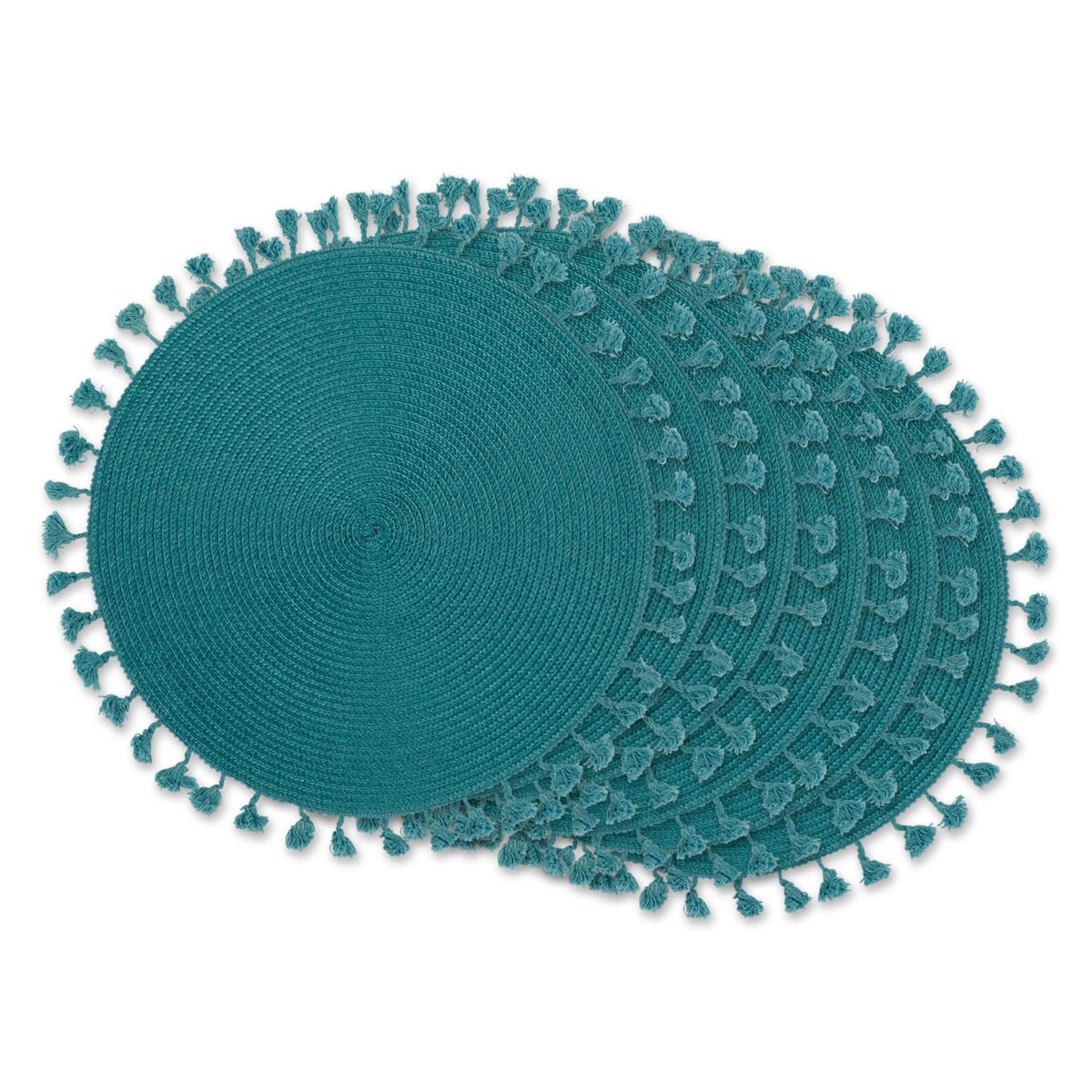Design Imports Tassel Fringe PP Woven Round Placemat - Set of 6 ...