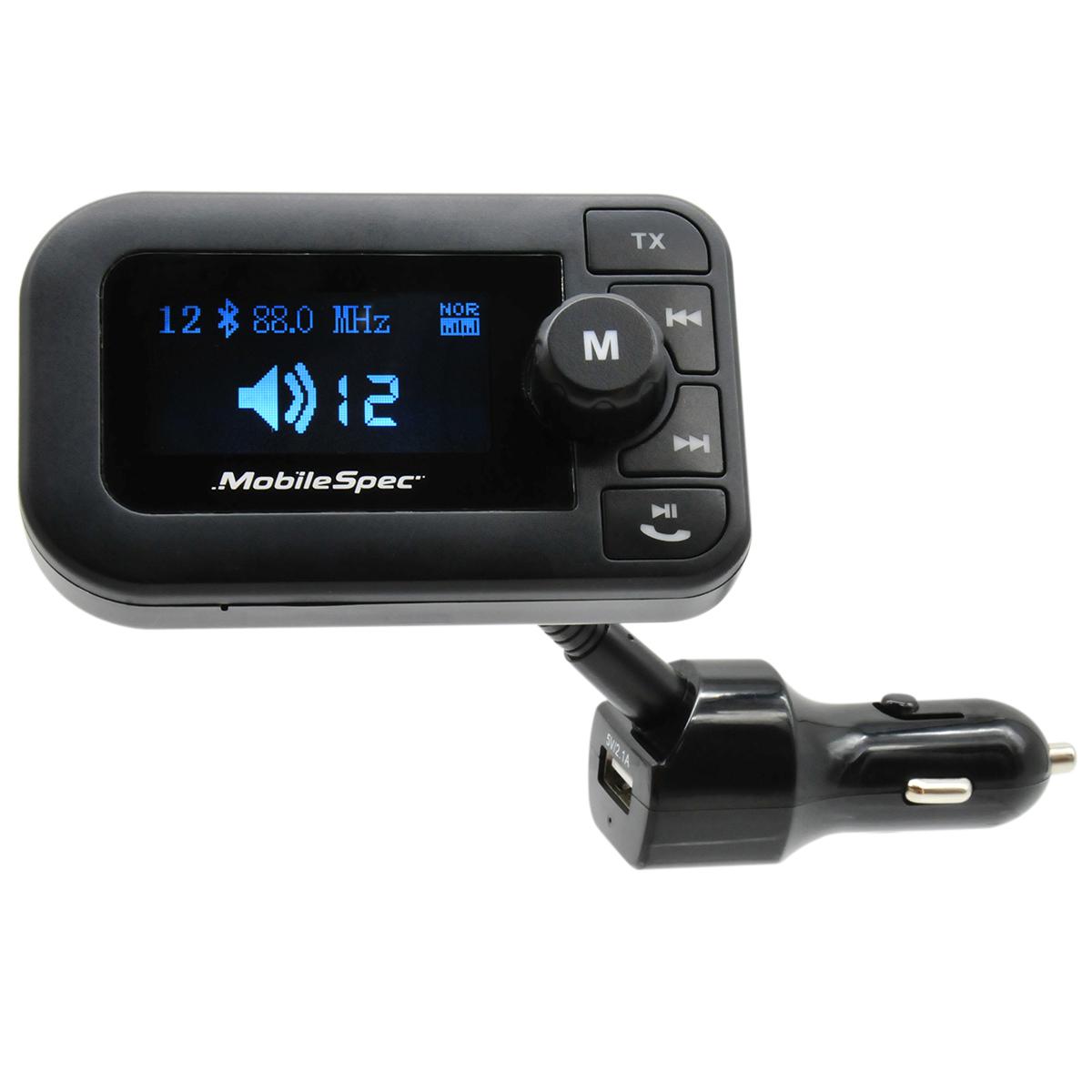 MobileSpec 12V/DC FM Bluetooth Transmitter with XL Display | HSN
