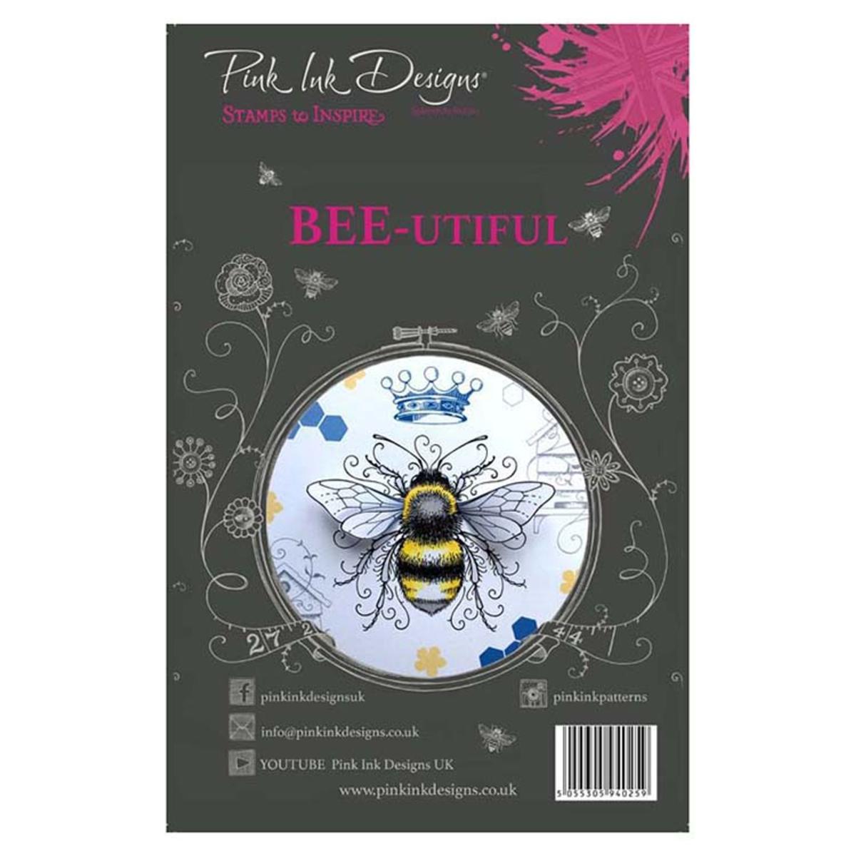 Pink Ink Designs A5 Clear Stamp Set - Bee-utiful - 20383375 | HSN