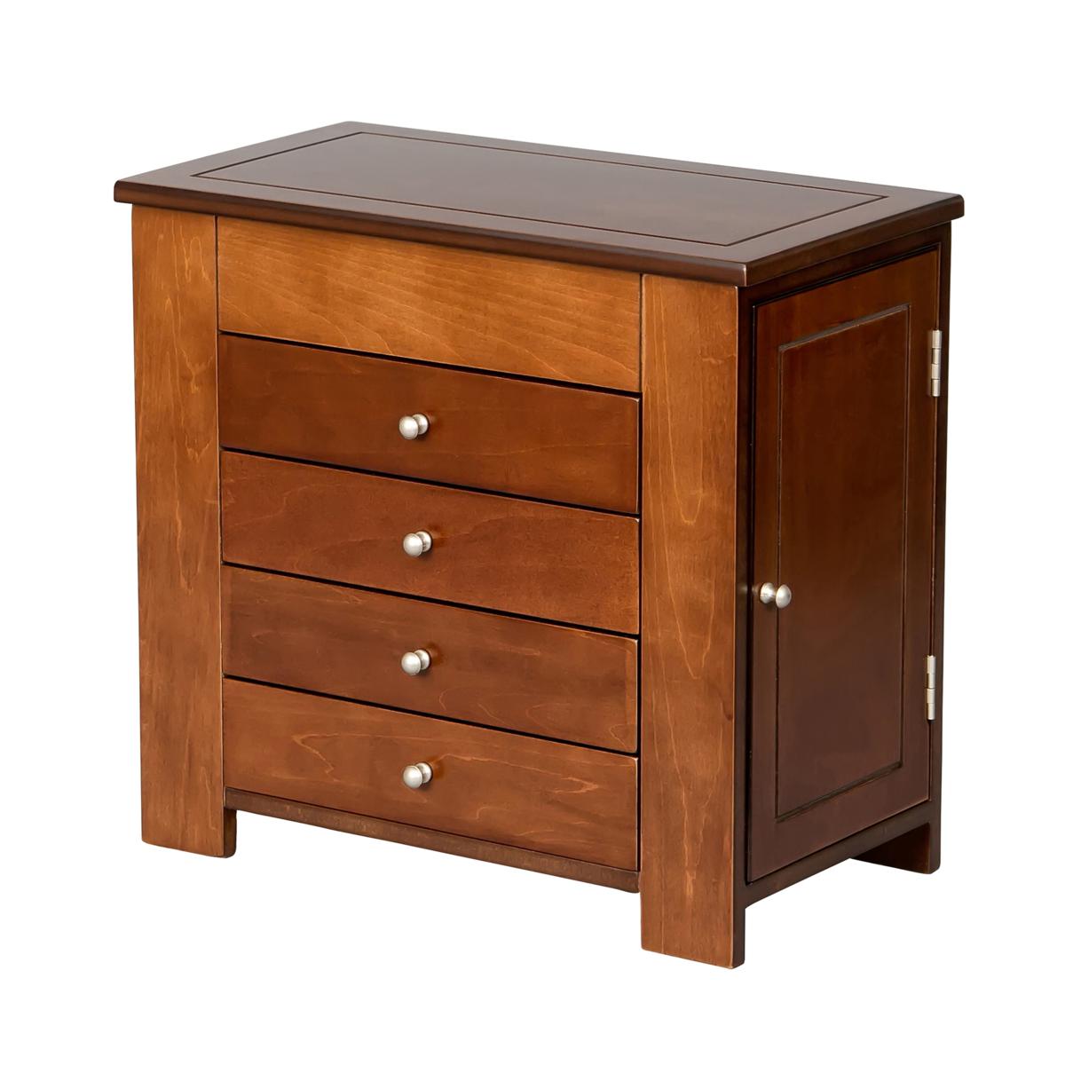 Mele and Co Makenna Wooden Jewelry Box in Rustic Walnut Finish ...