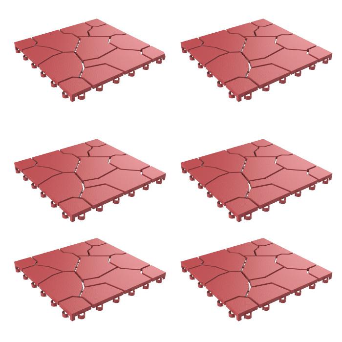 Nature Spring Patio And Deck Tiles Red 20435872 Hsn