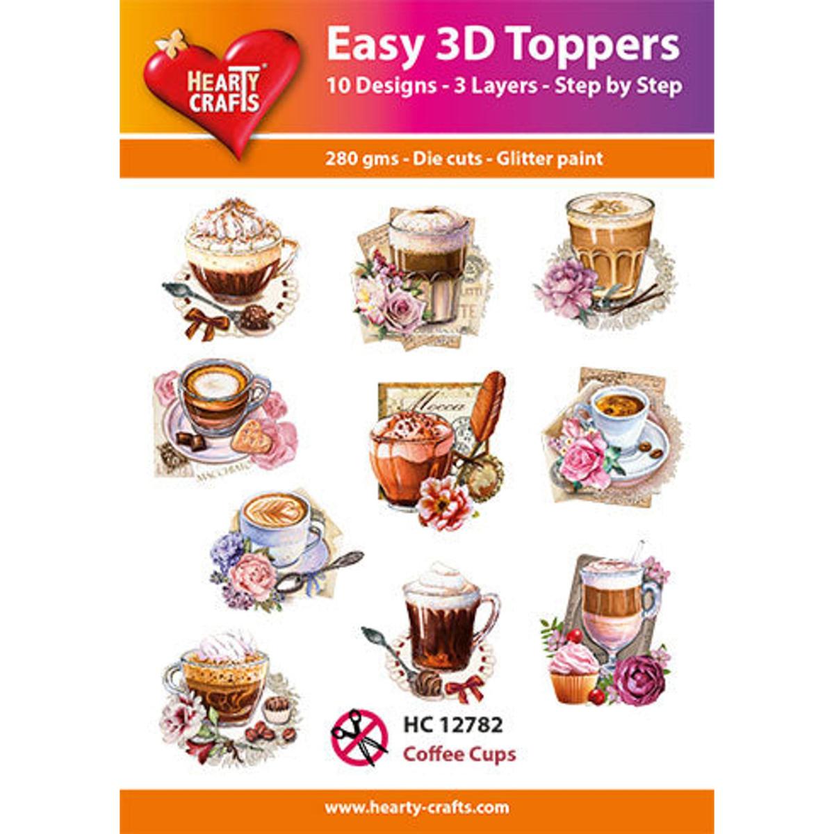 Hearty Crafts Easy 3D-Toppers Coffee Cups - 20530421 | HSN