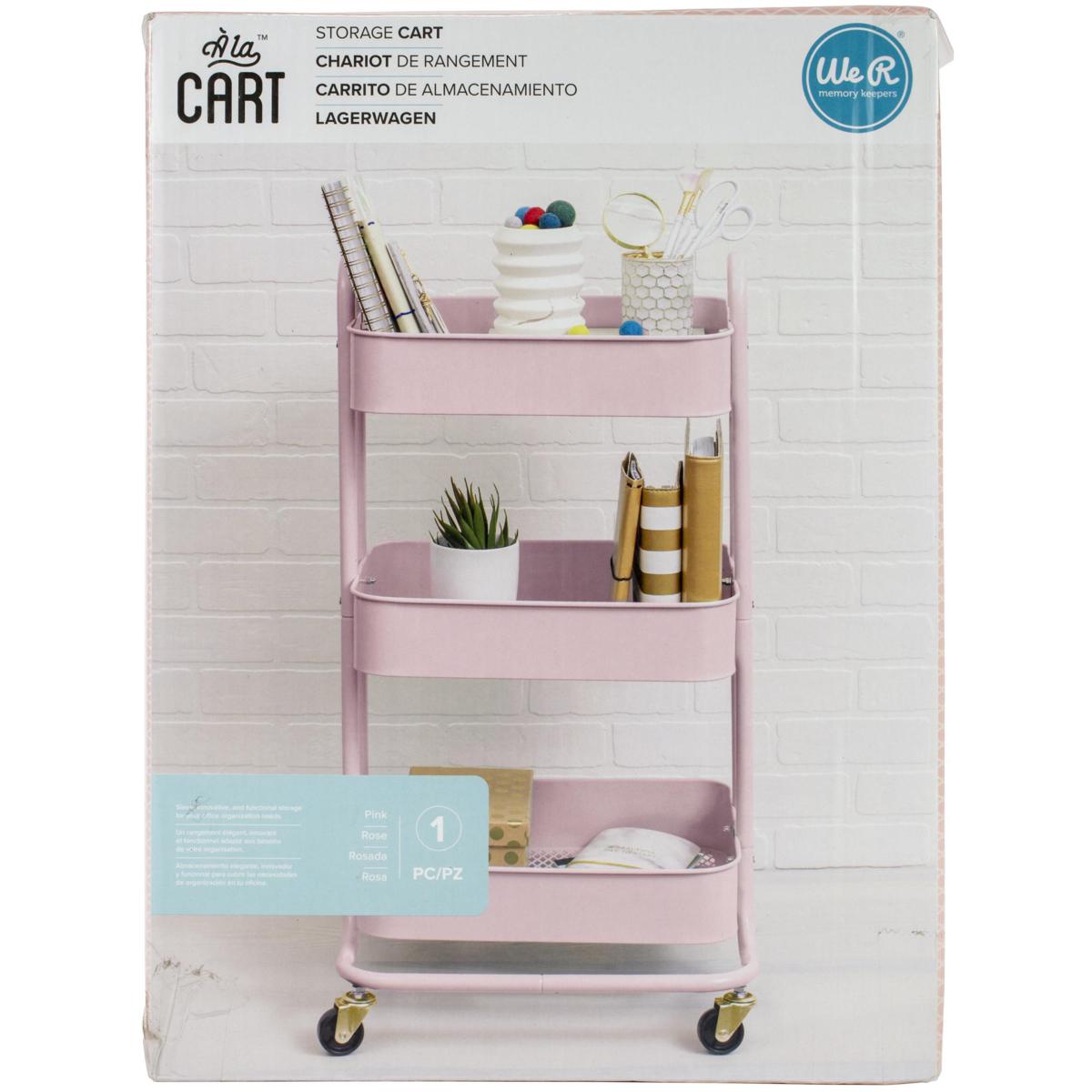 We R Makers A La Cart Storage Cart With Handles, Pink | HSN