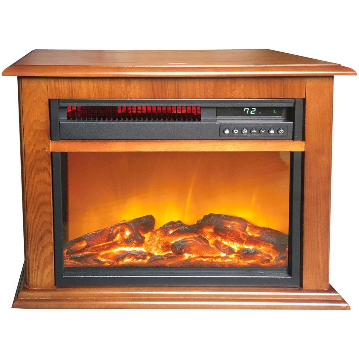 3-Element Infrared Fireplace in Oak Mantel | HSN