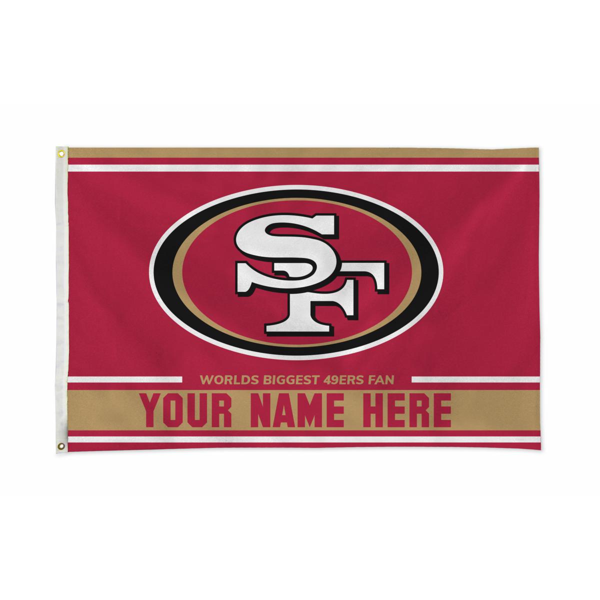 Officially Licensed NFL San Francisco 49ers Personalized Banner Flag ...
